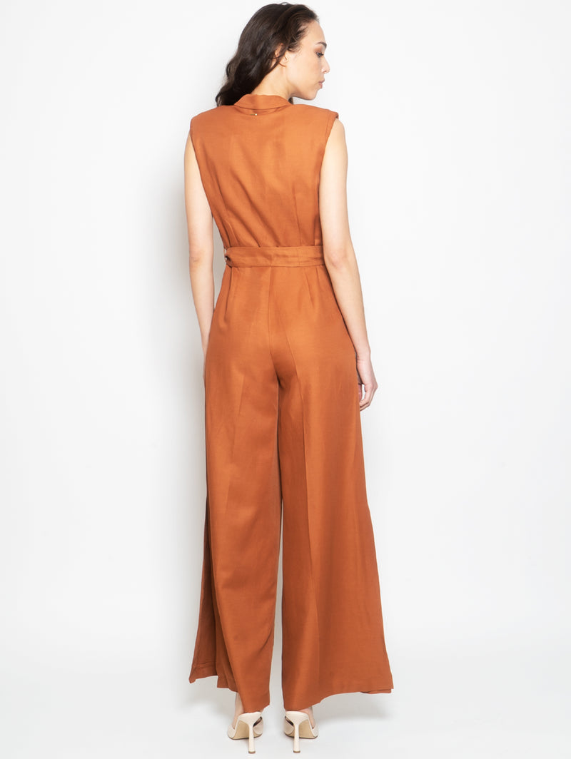 TWIN SET - Tuta Doppiopetto con Pantaloni Palazzo Nocciola – TRYME Shop