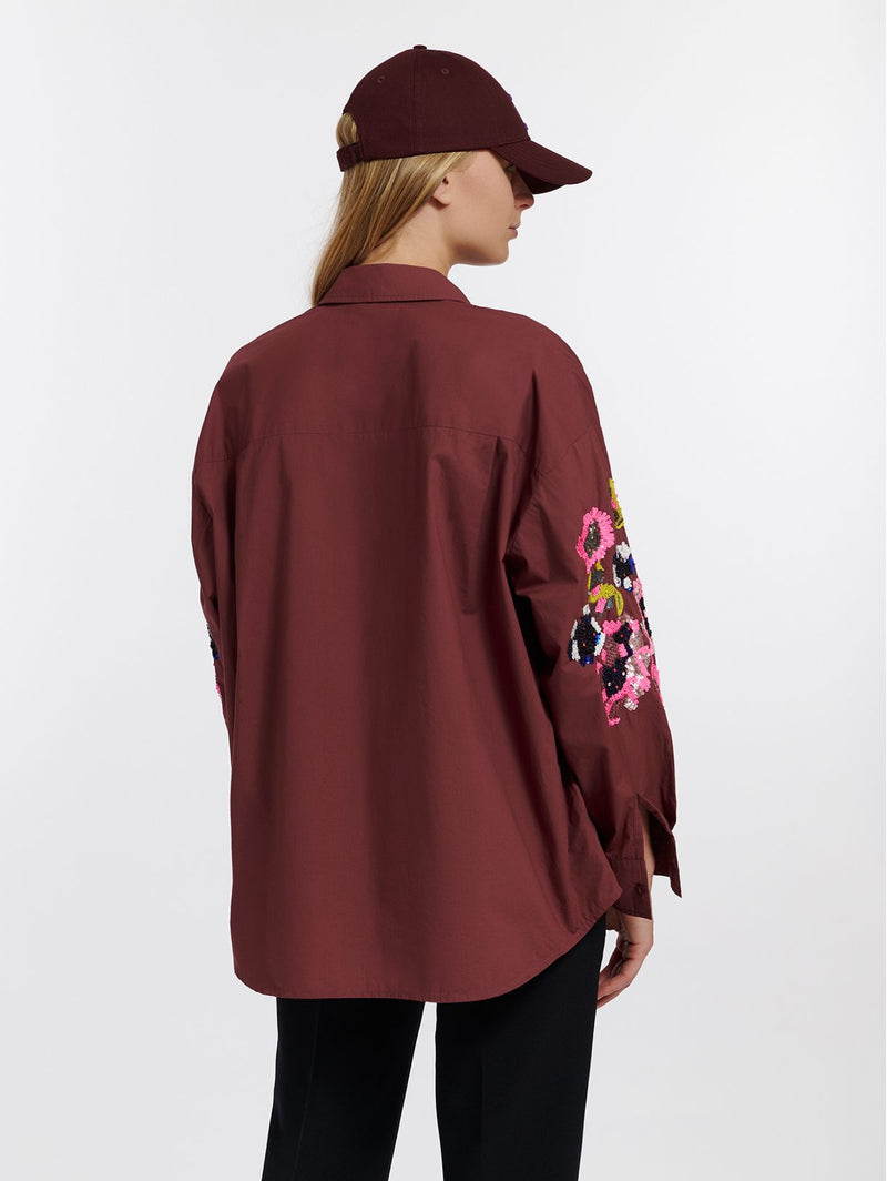 ESSENTIEL ANTWERP - Camicia con Ricami Paillettes Malva – TRYME Shop