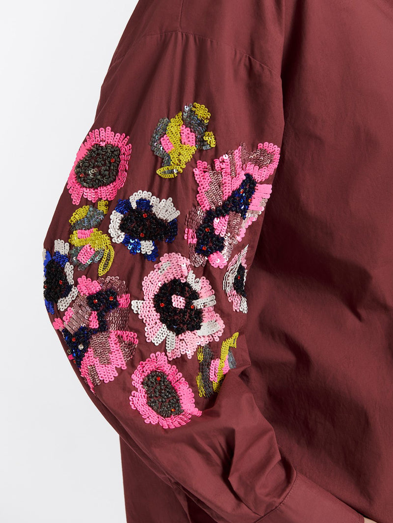 ESSENTIEL ANTWERP - Camicia con Ricami Paillettes Malva – TRYME Shop