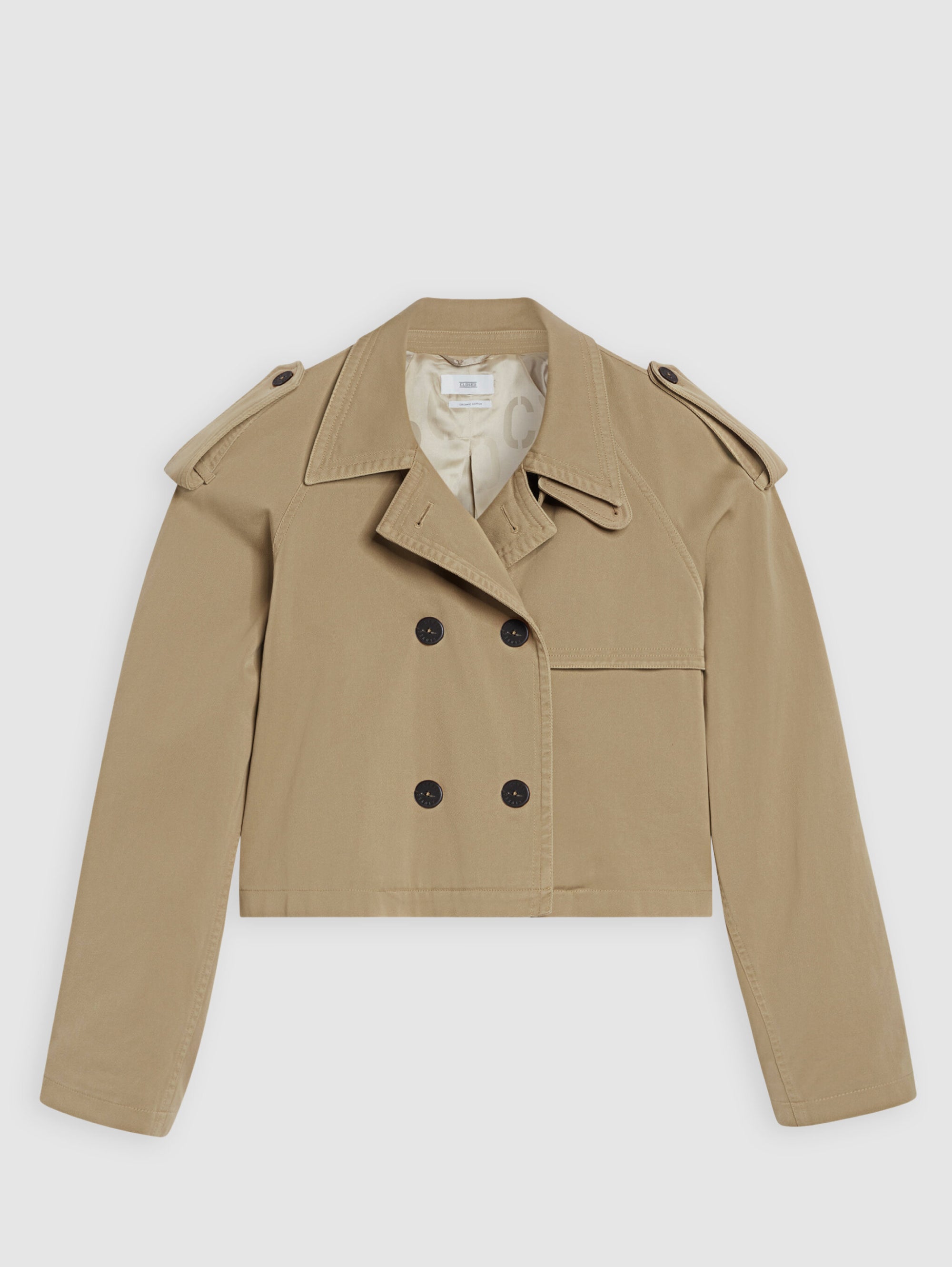 CLOSED - Brown Trench Style Short Jacket – TRYME Shop